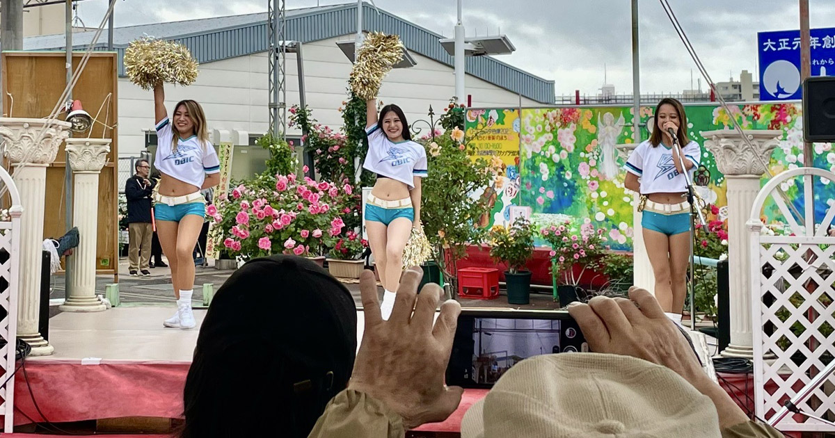 「ローズフェスタ谷津」にSEA-Cheerが参加しました – OBIC SEAGULLS